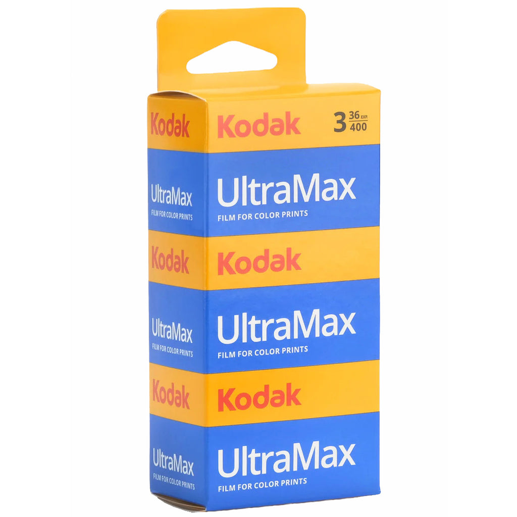 Kodak UltraMax 400 Color Negative Film 3-pk (35mm Roll Film, 36 Exposu – Essential Photo Supply